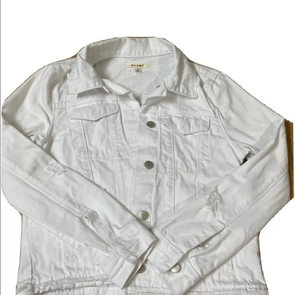 miami | Jackets & Coats | Miami Jean Jacket White Size S Very Good ...